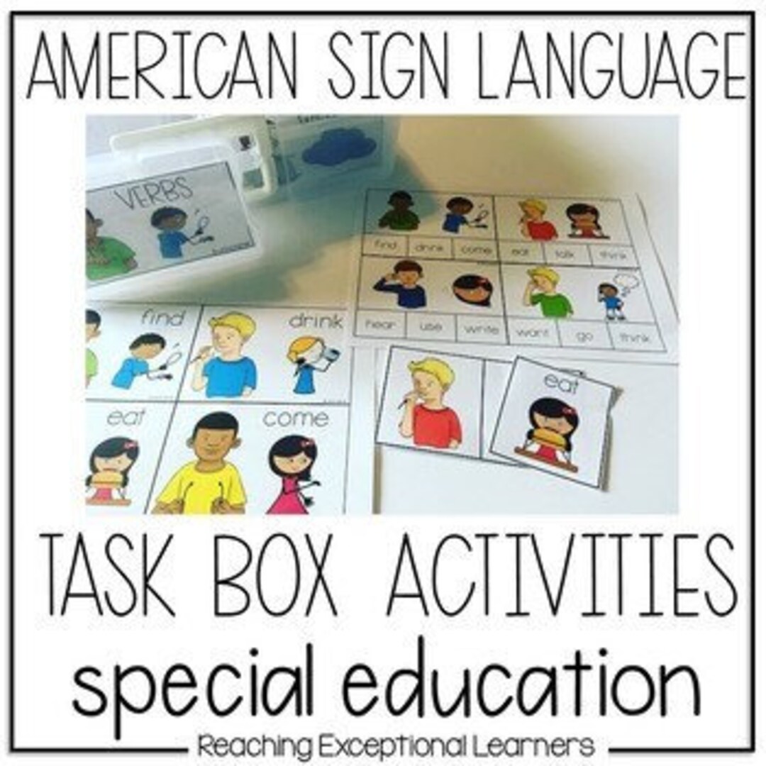 ASL Task Box Activities - Etsy