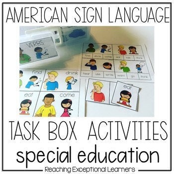 ASL Task Box Activities - Etsy