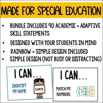 I Can Academic and Adaptive Statements Bundle Special Education - Etsy
