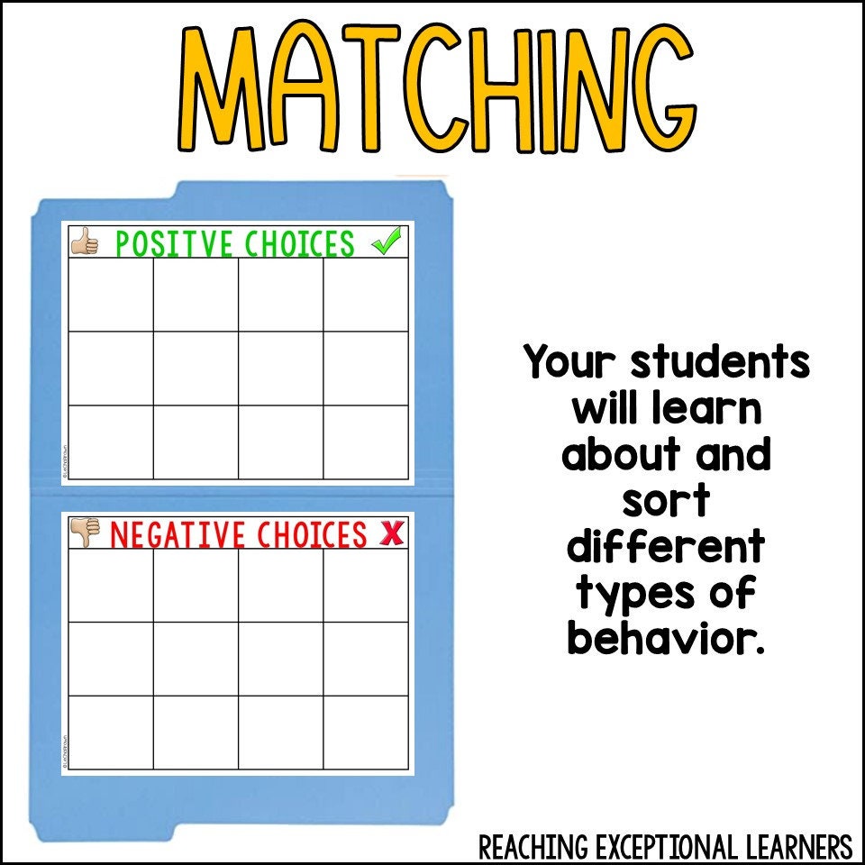 Behavior Choices File Folder Activity - Etsy