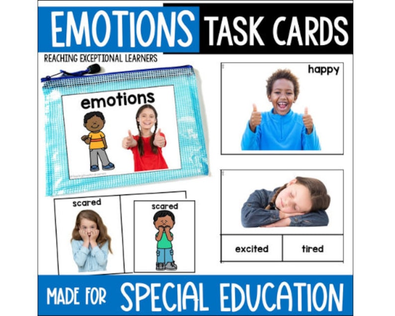Emotions Task Card Set - Etsy