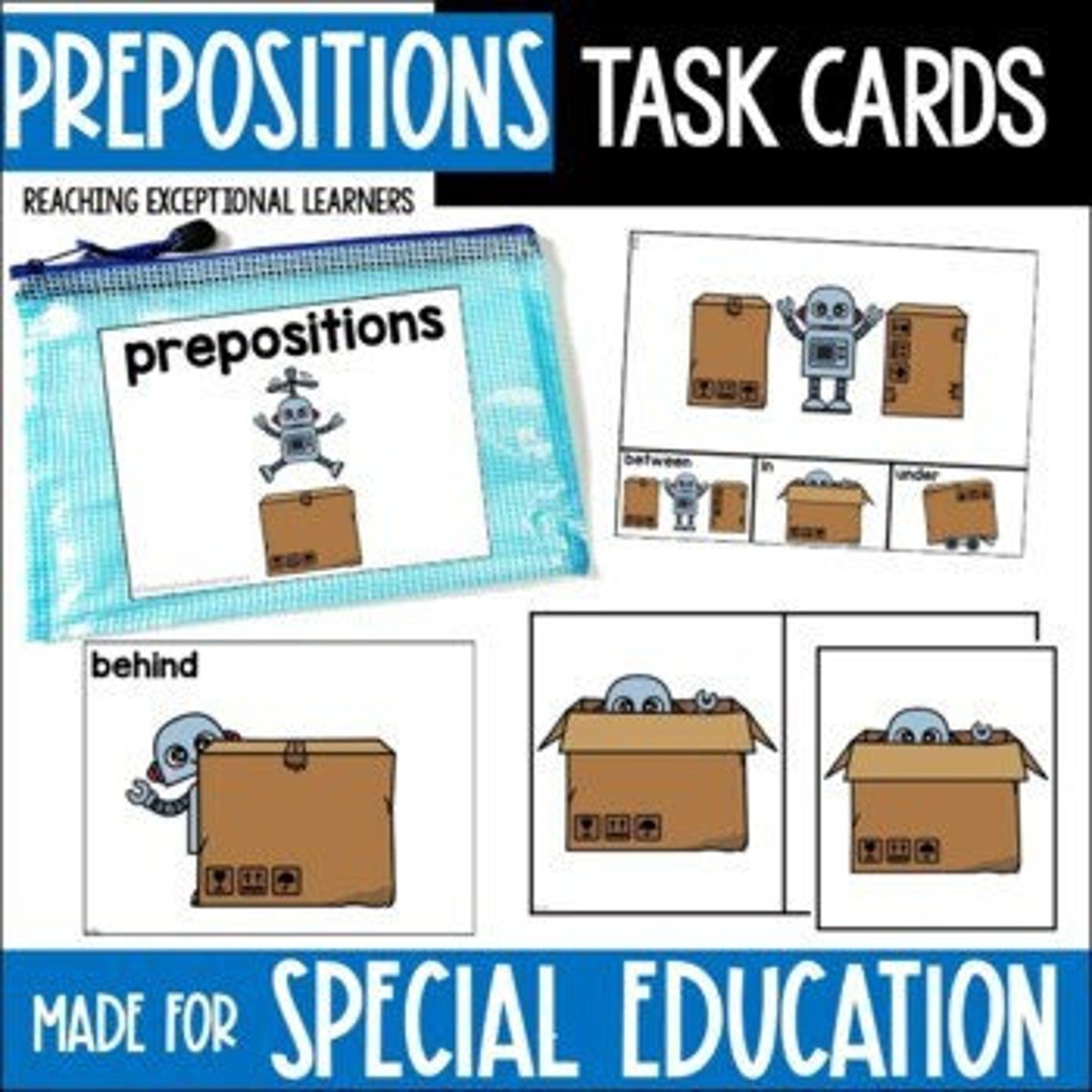 Prepositions Task Card Set - Etsy