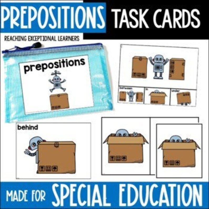 Prepositions Task Card Set - Etsy
