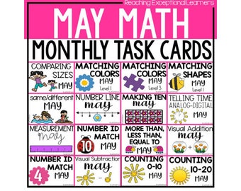 Math Task Boxes: Set 1 grades 3-5 With Carrying Case - Etsy