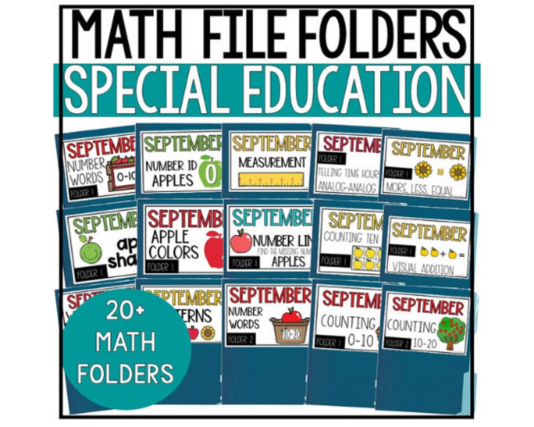 September Math File Folder Bundle - Etsy