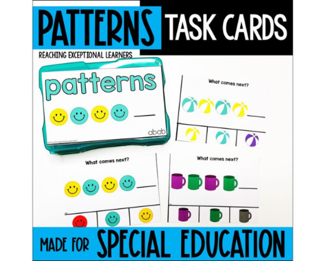 Patterns Task Cards Special Education - Etsy
