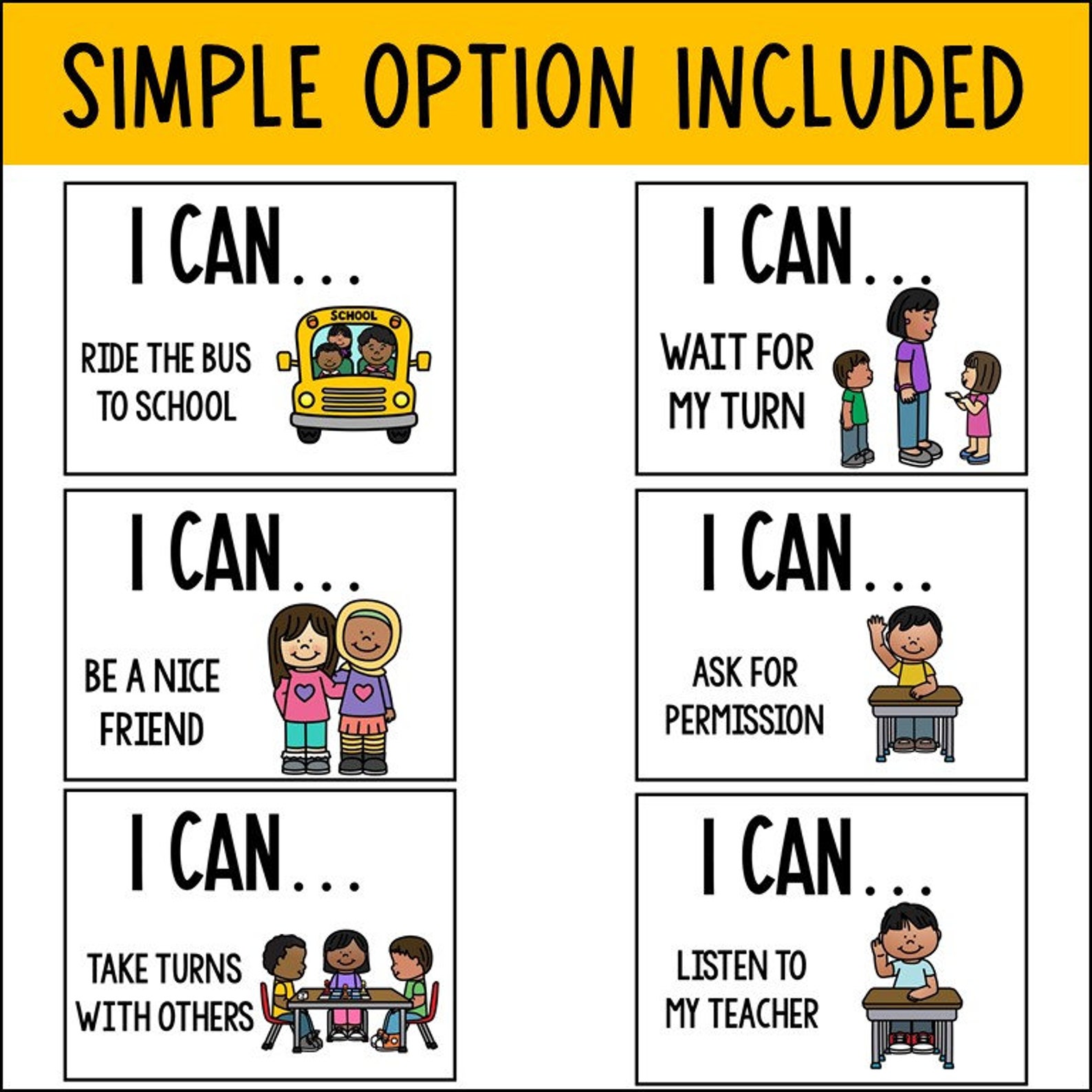 I Can Adaptive Skill Posters for Special Education - Etsy