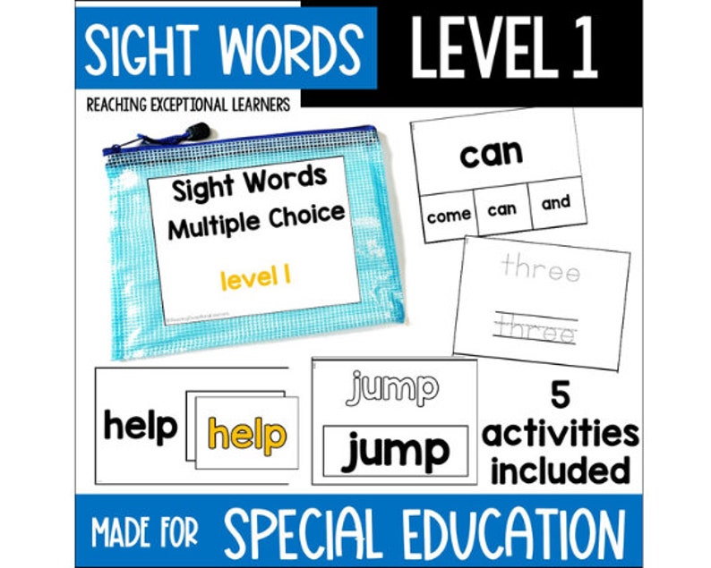 Sight Words Level 1 Task Cards - Etsy