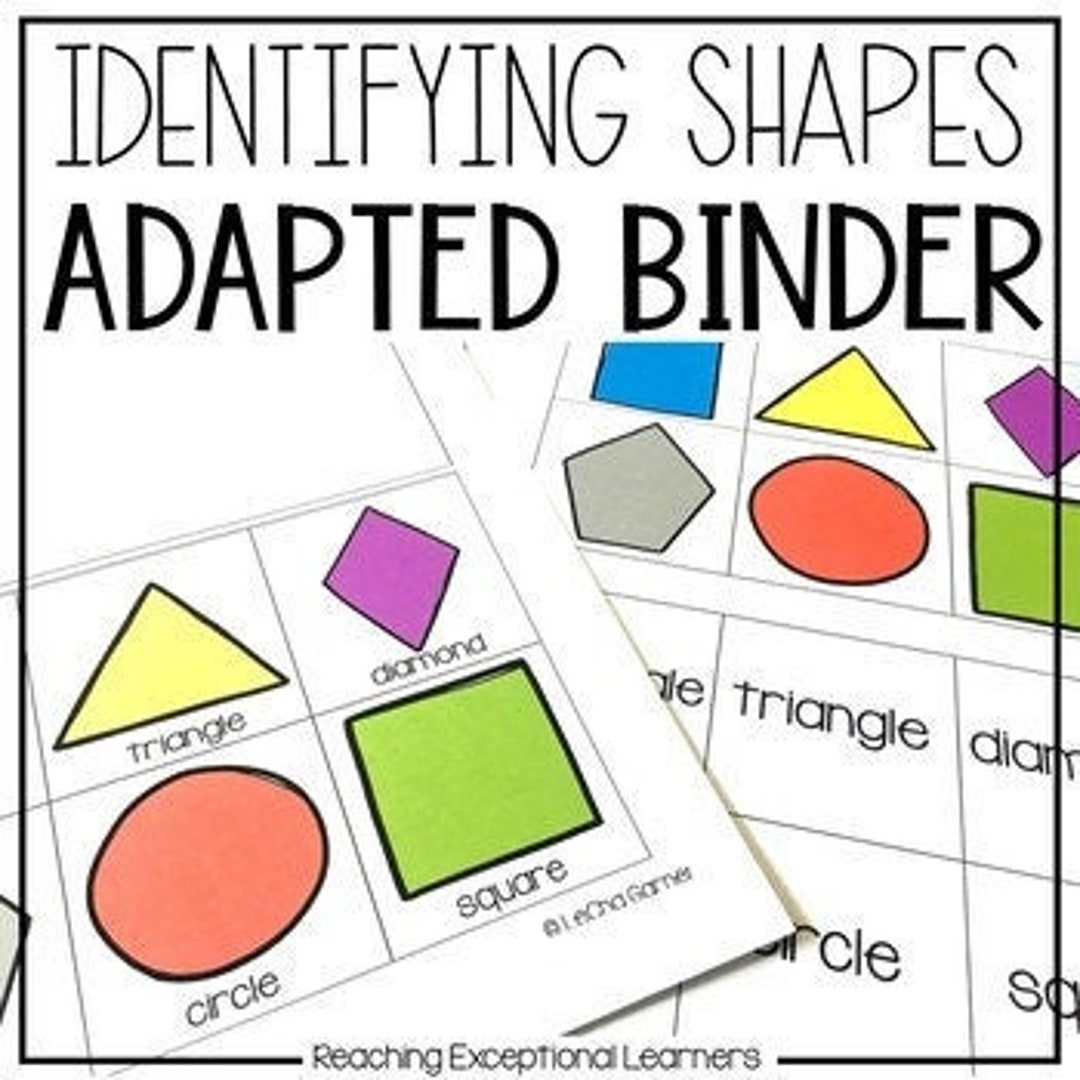 Identifying Shapes Adapted Binder - Etsy