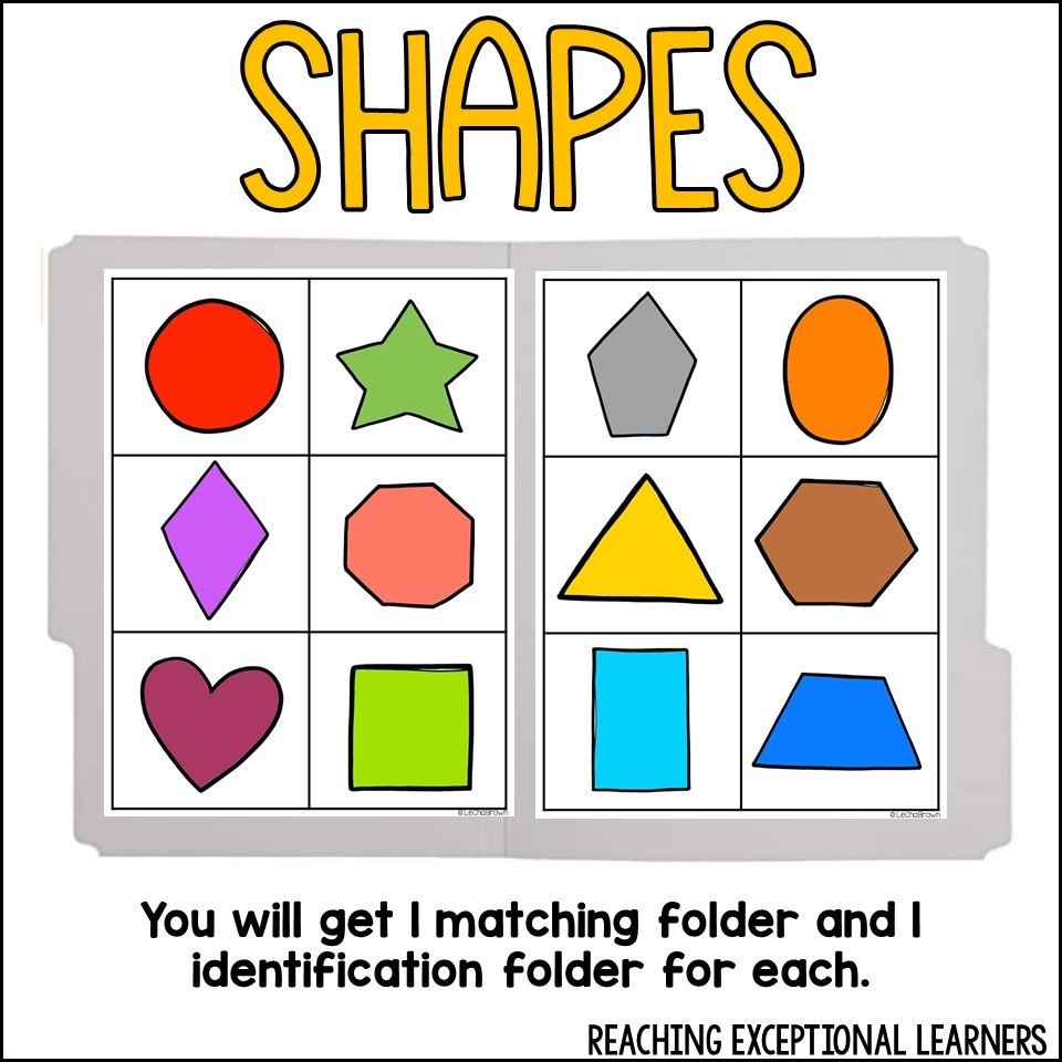 Shapes File Folder Activities - Etsy