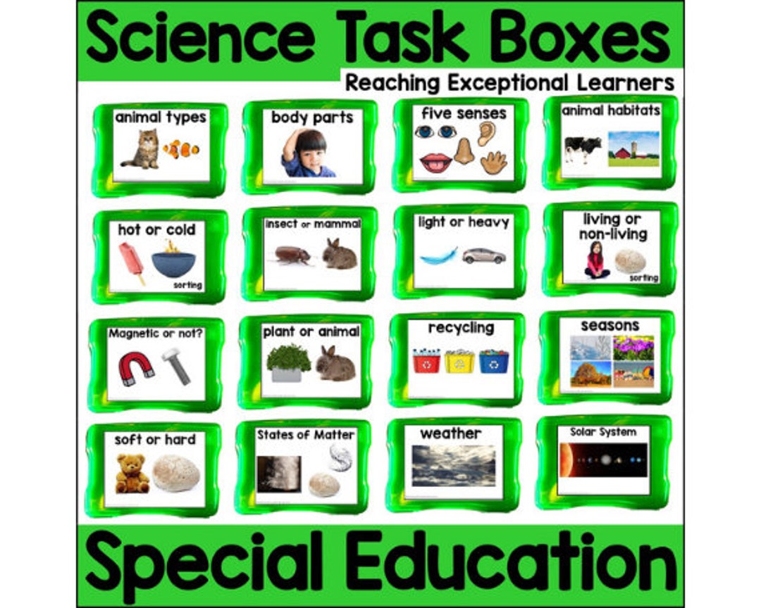 Science Task Boxes Special Education - Etsy