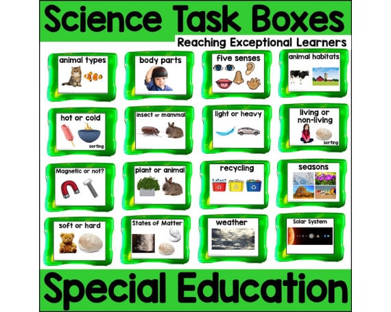 Science Task Boxes Special Education - Etsy
