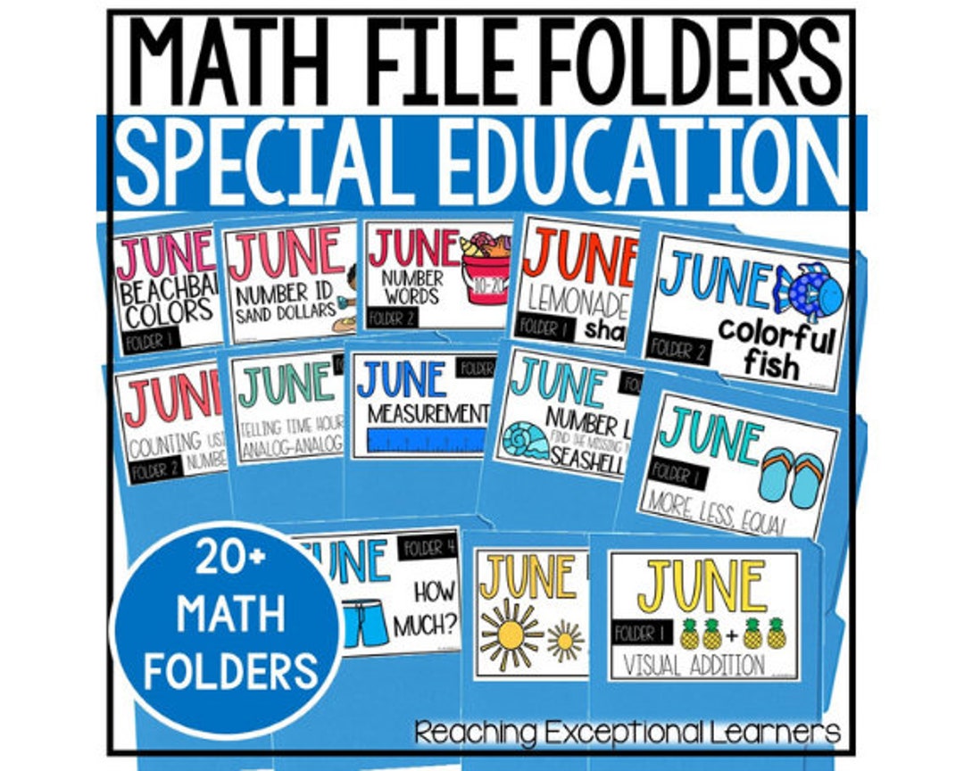 June Math File Folder Bundle - Etsy