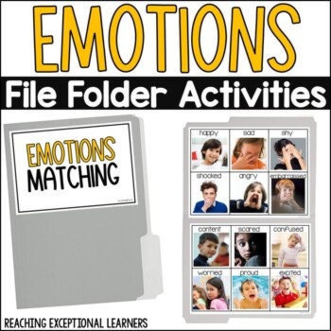 Emotions File Folder Activities - Etsy