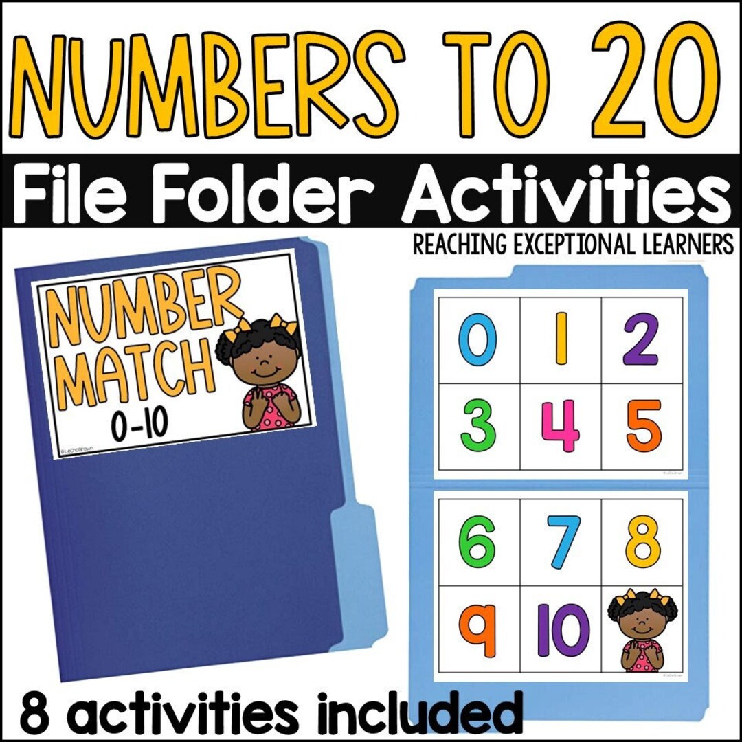 Numbers to 20 File Folder Activities - Etsy