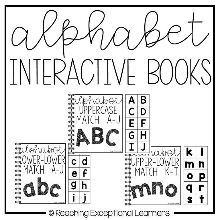 Alphabet Matching Interactive Books - Etsy