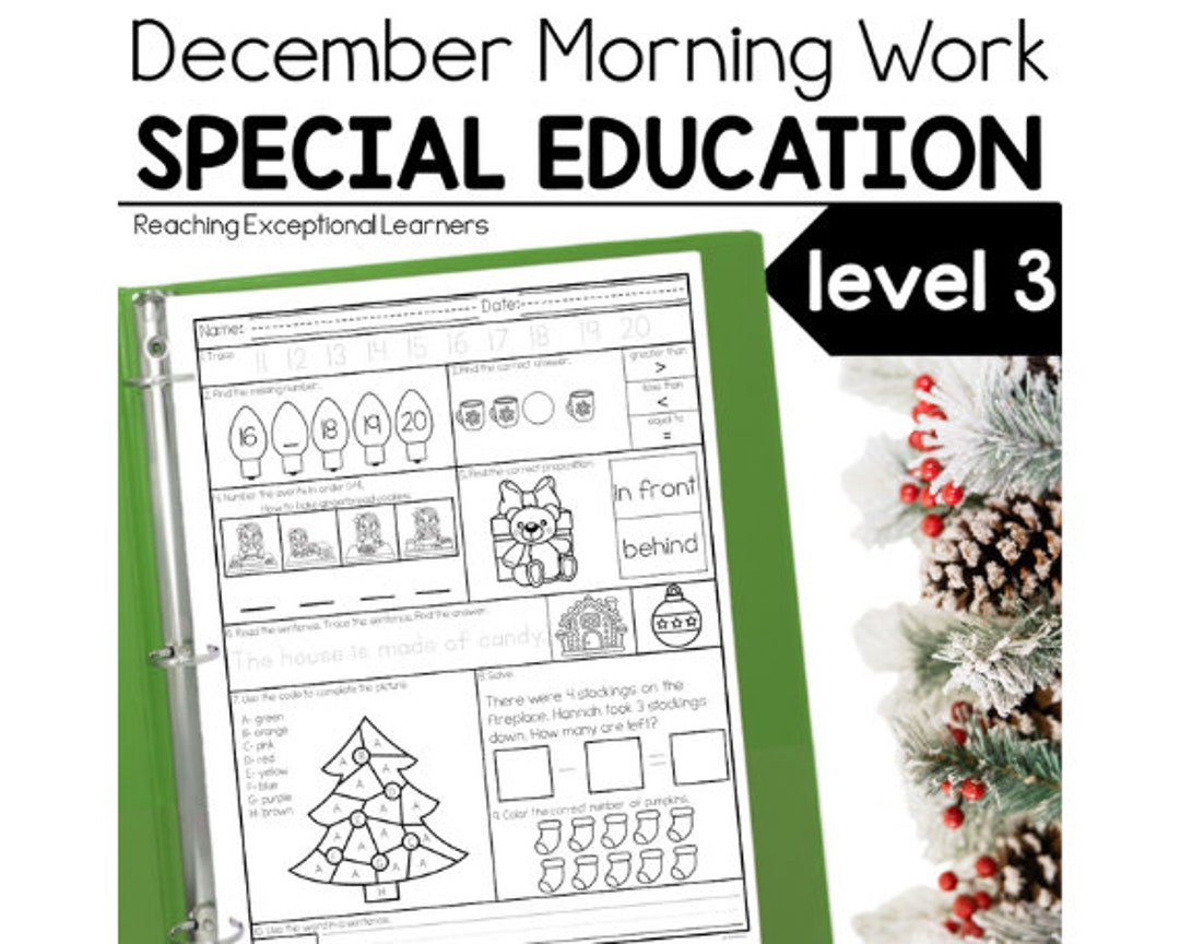 December Morning Work Level 3 - Etsy