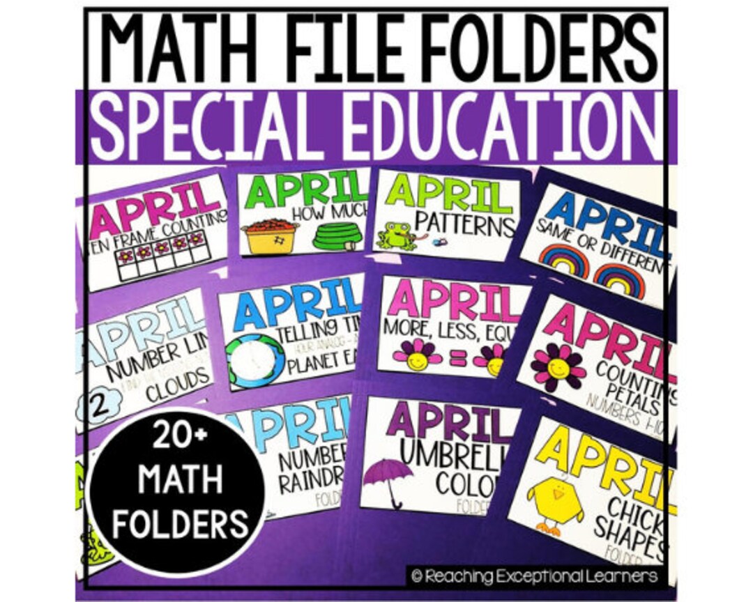 April Math File Folder Bundle - Etsy