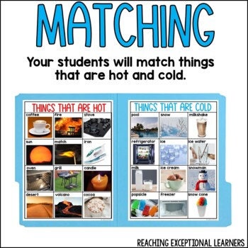 Hot or Cold File Folder Activities - Etsy