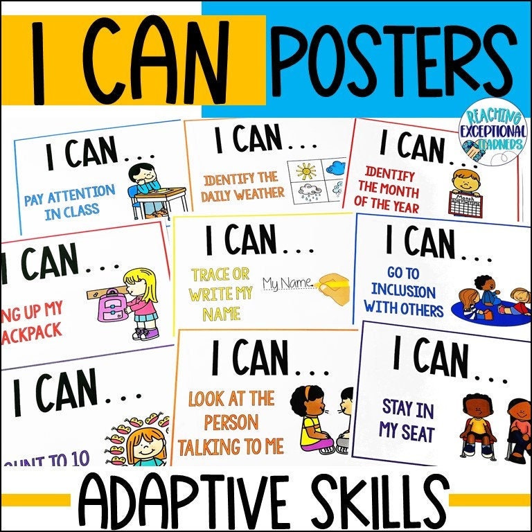 I Can Adaptive Skill Posters for Special Education - Etsy