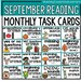 September Reading Task Boxes - Etsy