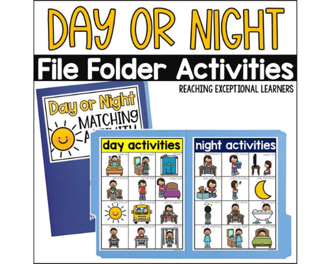 Day or Night File Folder Activity - Etsy
