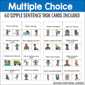 Sentence Comprehension Task Cards - Etsy