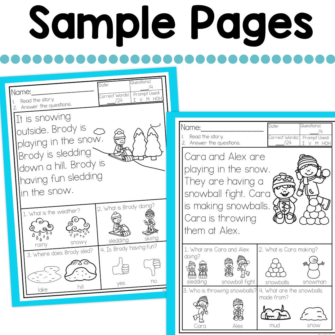 January Comprehension for Special Education - Etsy