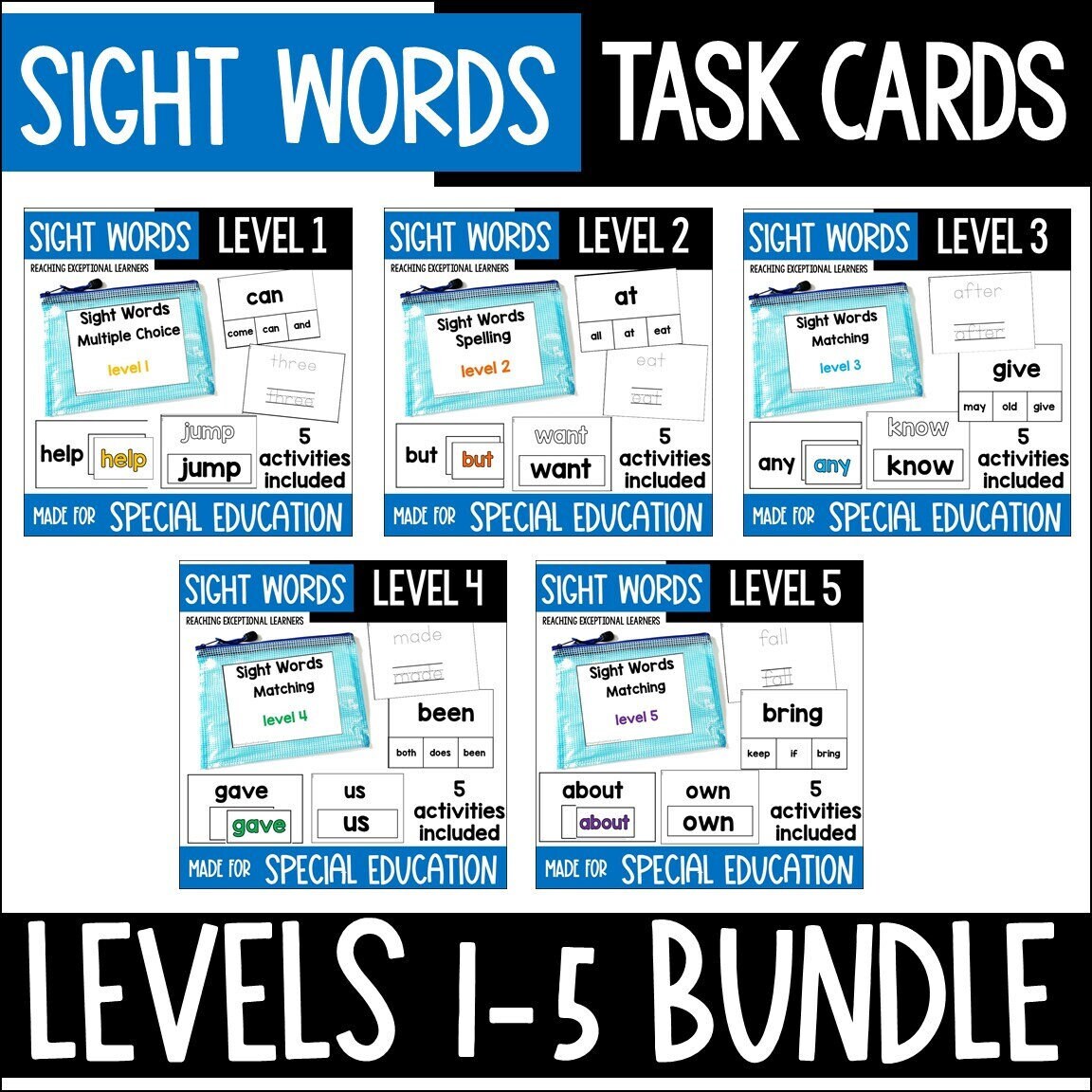 Sight Words Task Cards - Etsy