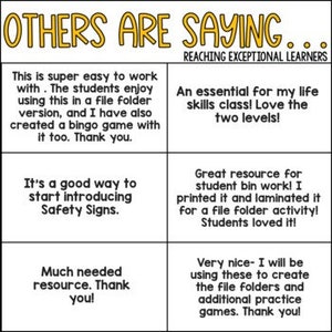 Community Signs File Folder Activity - Etsy