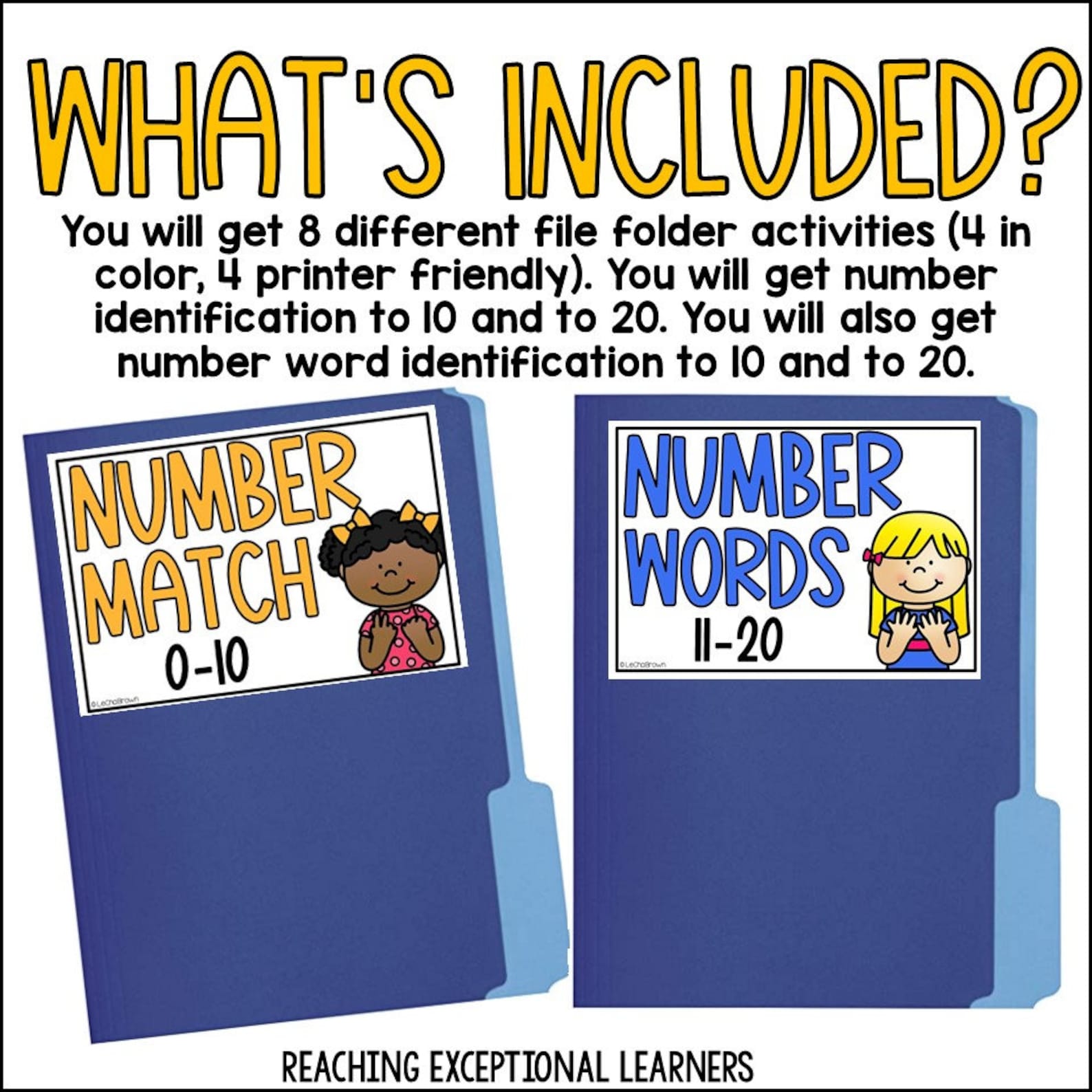 Numbers to 20 File Folder Activities - Etsy