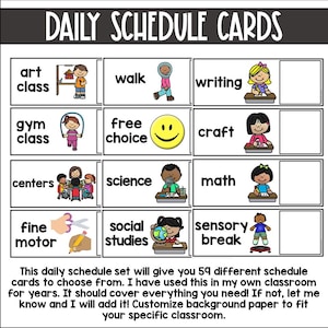 Editable Visual Daily Schedule for Special Education - Etsy