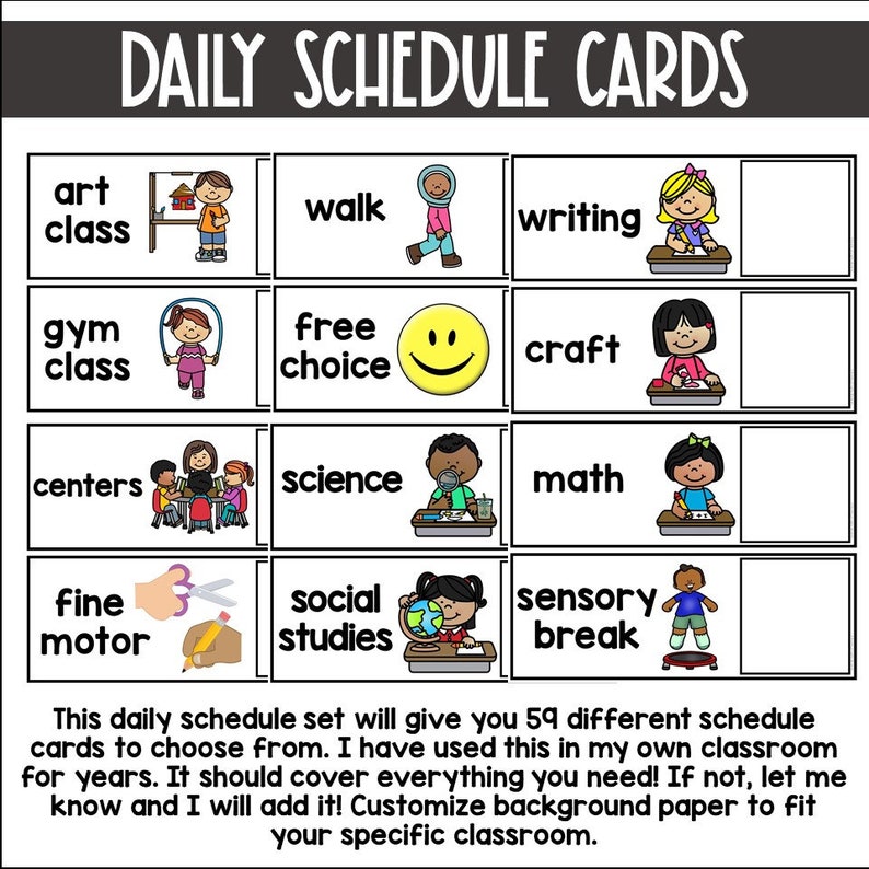 Editable Visual Daily Schedule for Special Education - Etsy