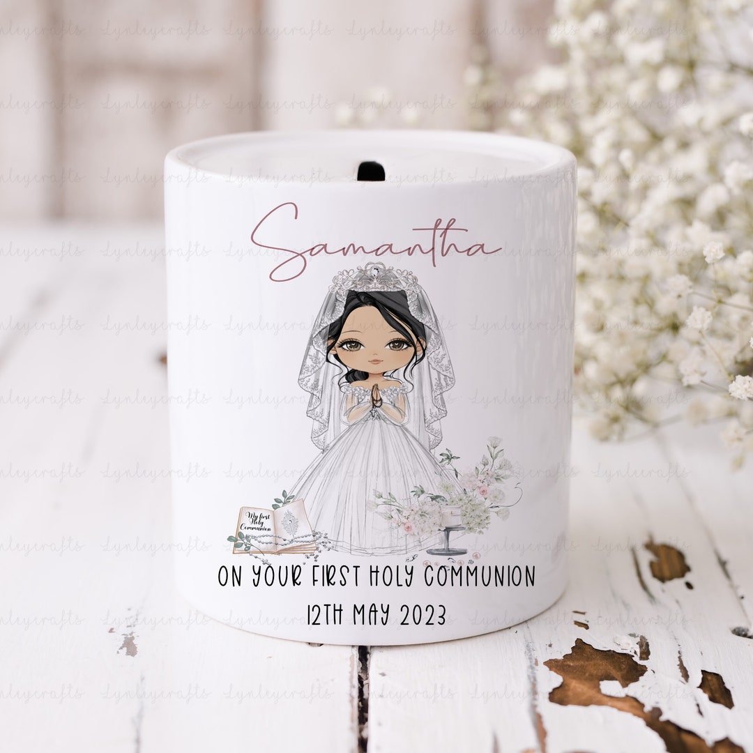 First Holy Communion Personalised Money Bank, Holy Communion Gift for ...