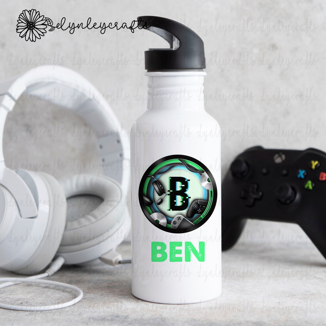 Personalised Gamer Bottle, Gamer Alphabet Gift, Boys School Bottle ...
