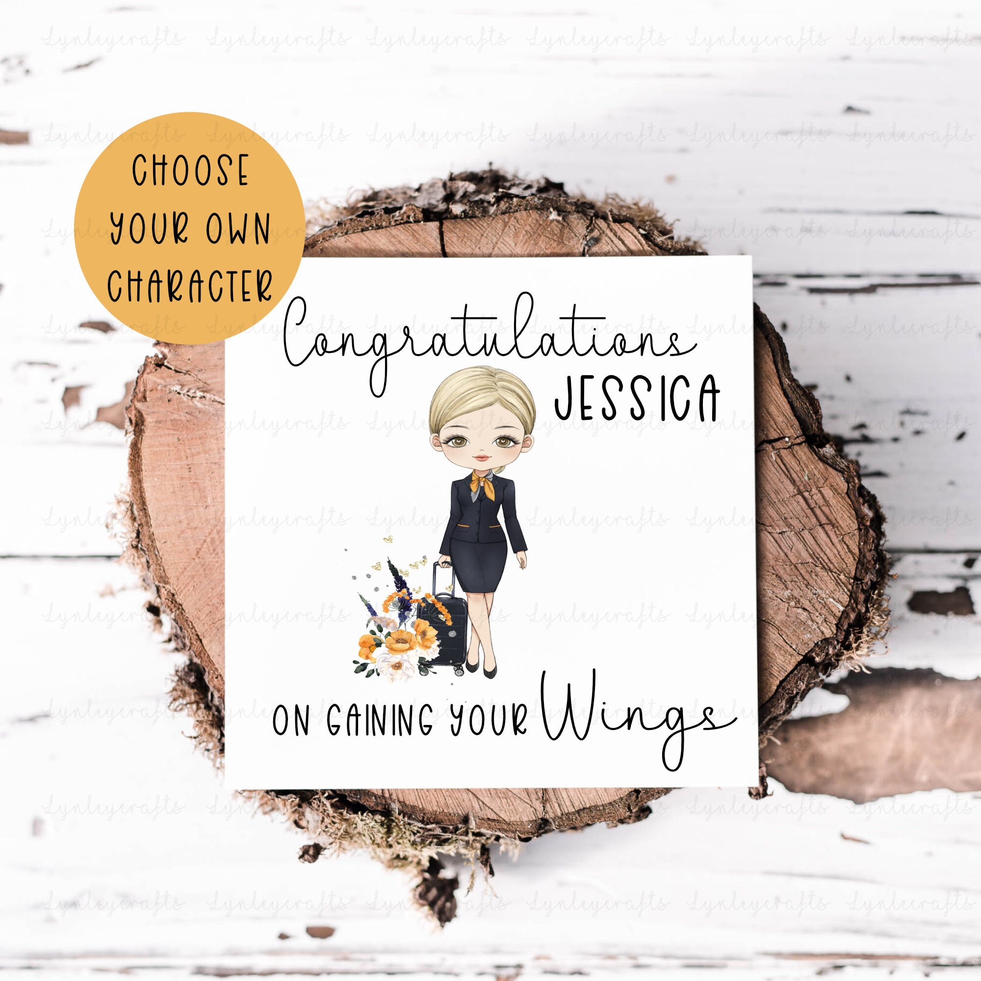 Cabin Crew Congratulations Card, Gaining Wings Gift, Cabin Crew Gifts ...