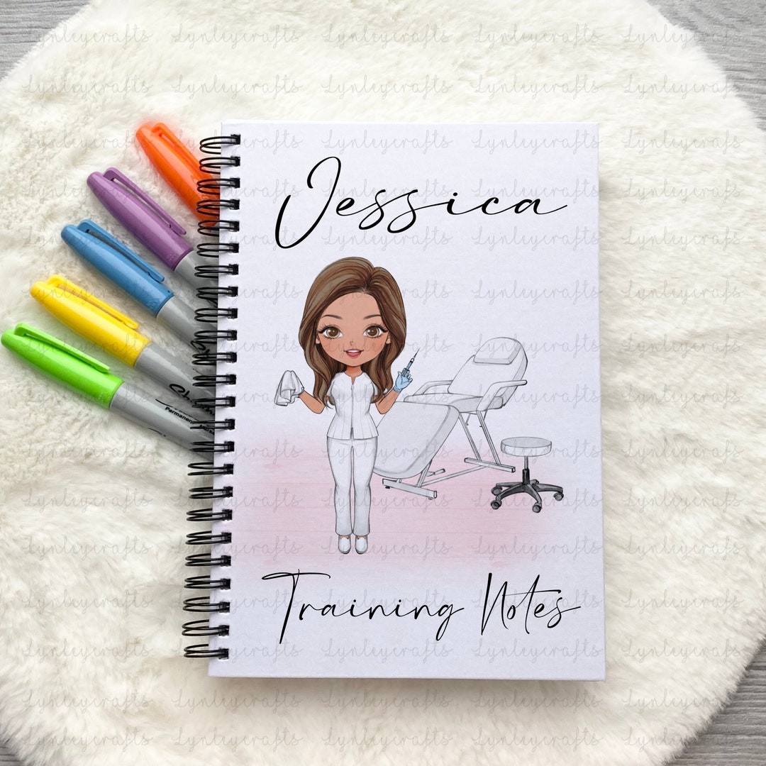 Beautician Notebook, Personalised Beauty Therapist Training Book, Salon ...