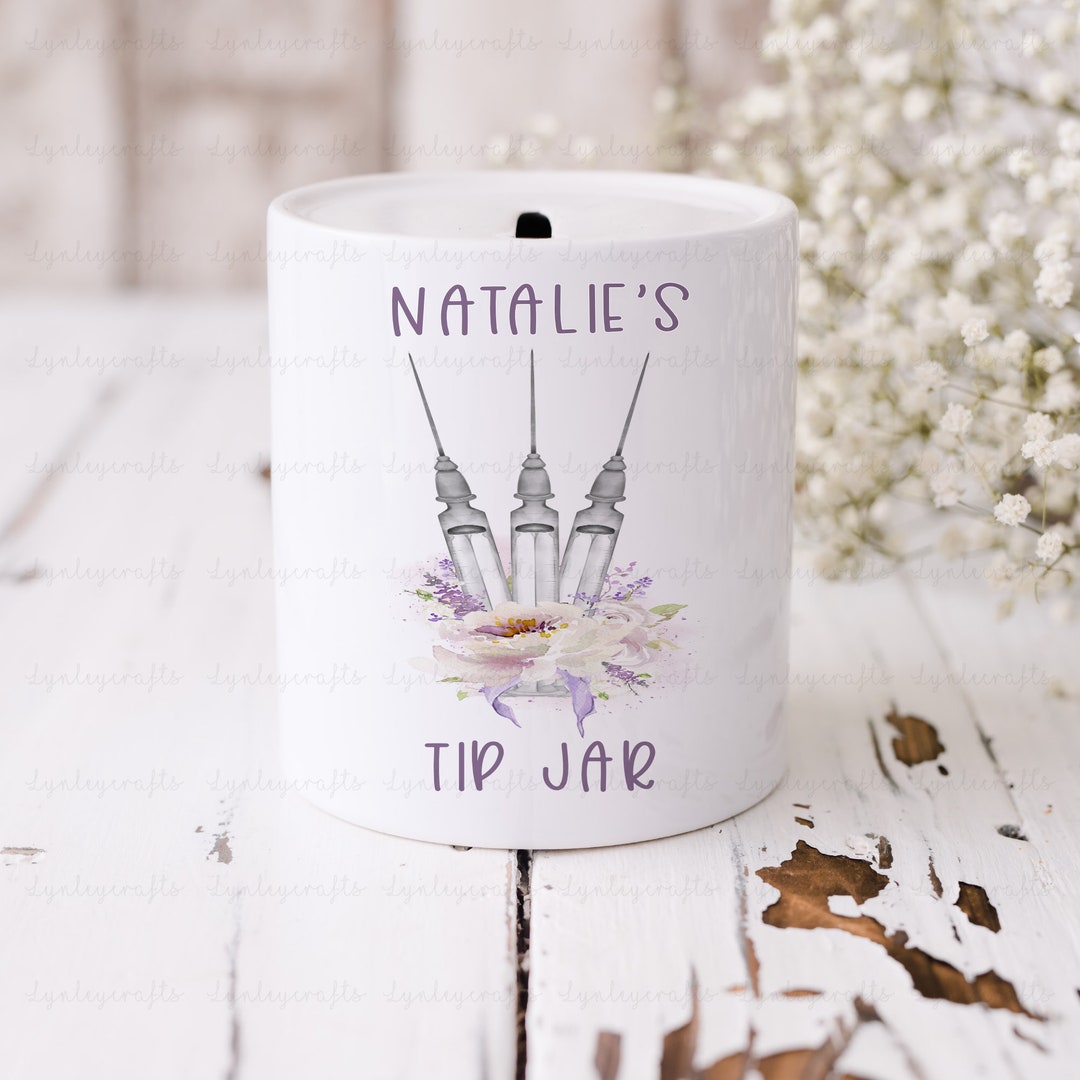 Personalised Beautician Tips Jar, Aesthetics Tip Box, Tips Jar for ...