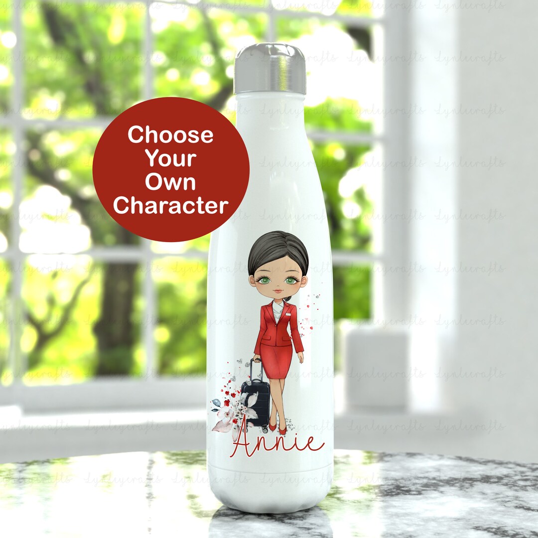 Personalised Virgin Atlantic Water Bottle, Double Walled Bowling Bottle ...