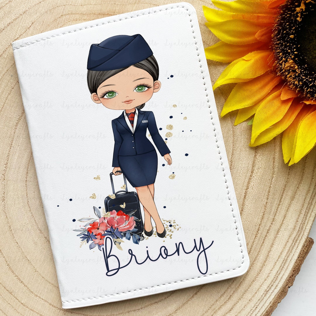 Personalised Cabin Crew Passport Cover, Flight Attendant, Cabin Crew ...