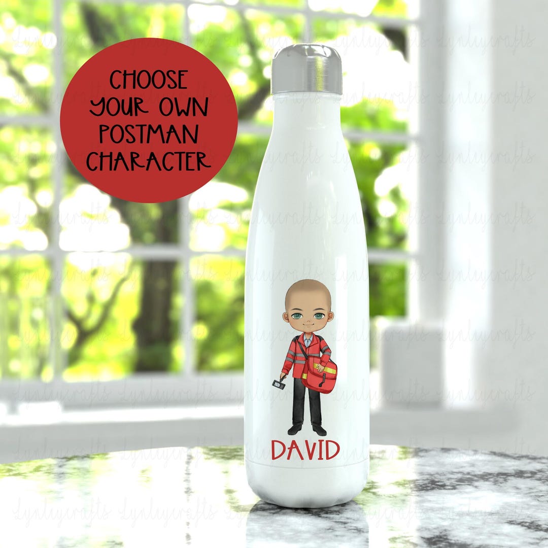 Personalised Postman Bowling Bottle, Postman Gifts, Postal Worker Gifts ...