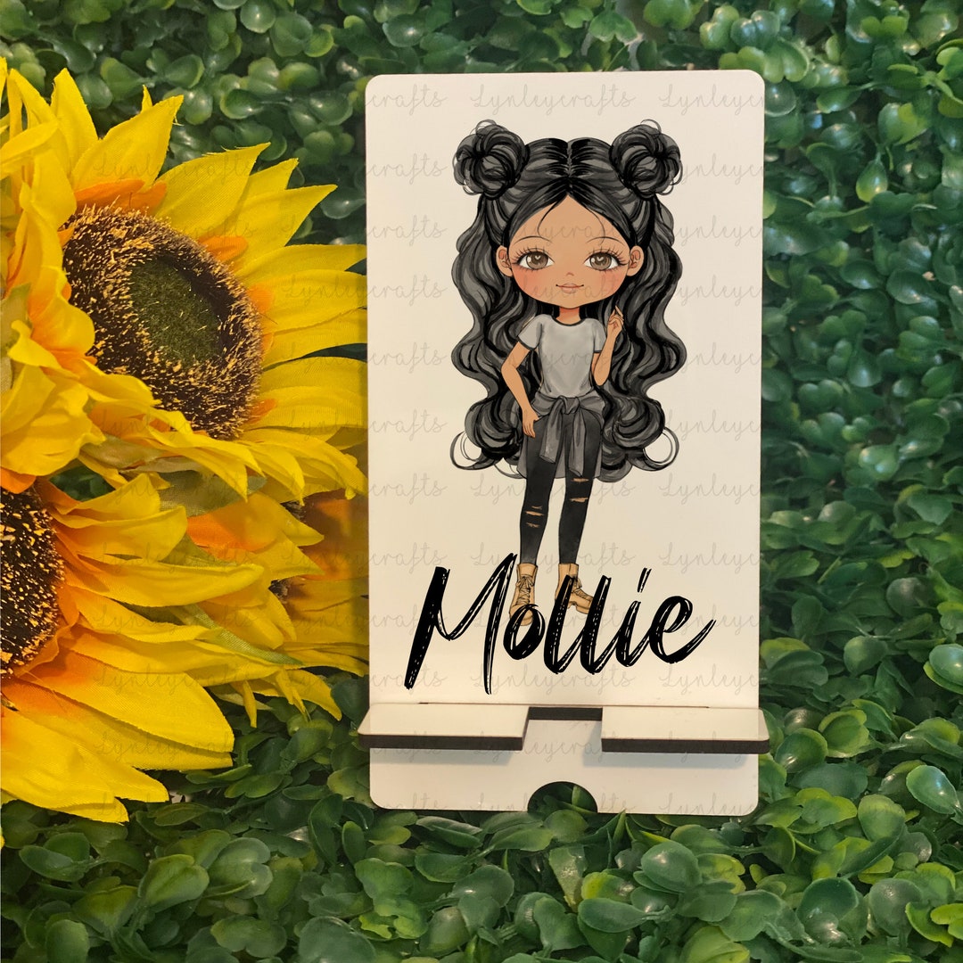 Personalised Girls Phone Stand, Mobile Phone Holder, MDF Accessory ...