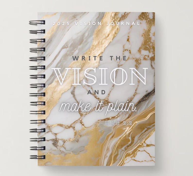 Stylish Vision Journal Bundle, Printable Vision Board, Faith Based ...