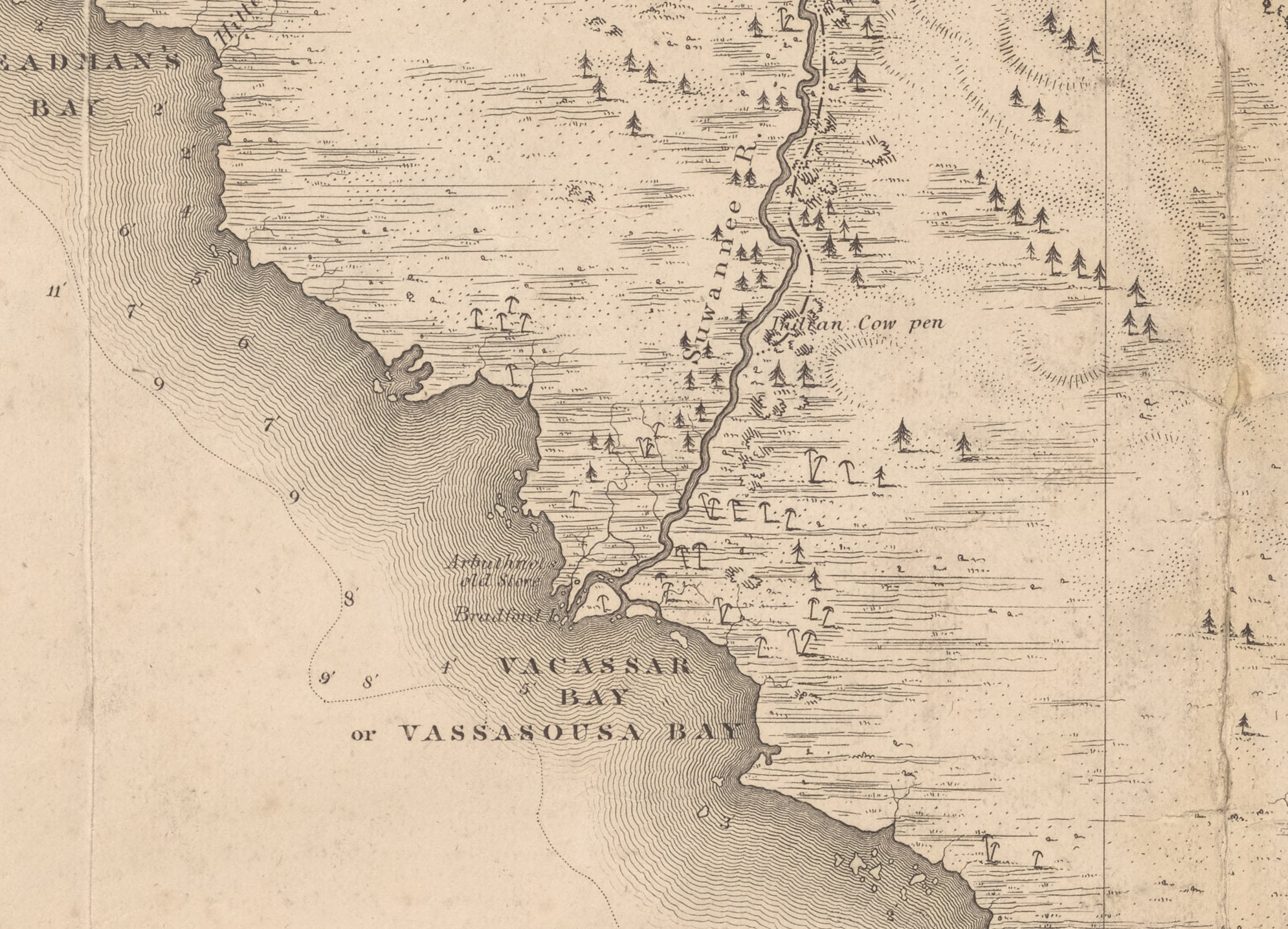 Vintage Map of Florida Digital Download Old Florida Wall Map Circa 1829 ...