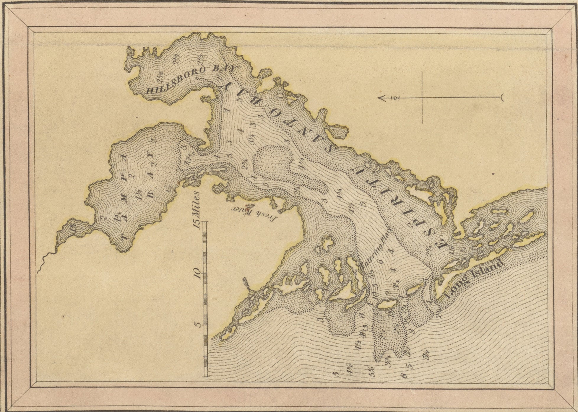 Vintage Map of Florida Digital Download Old Florida Wall Map Circa 1873 ...