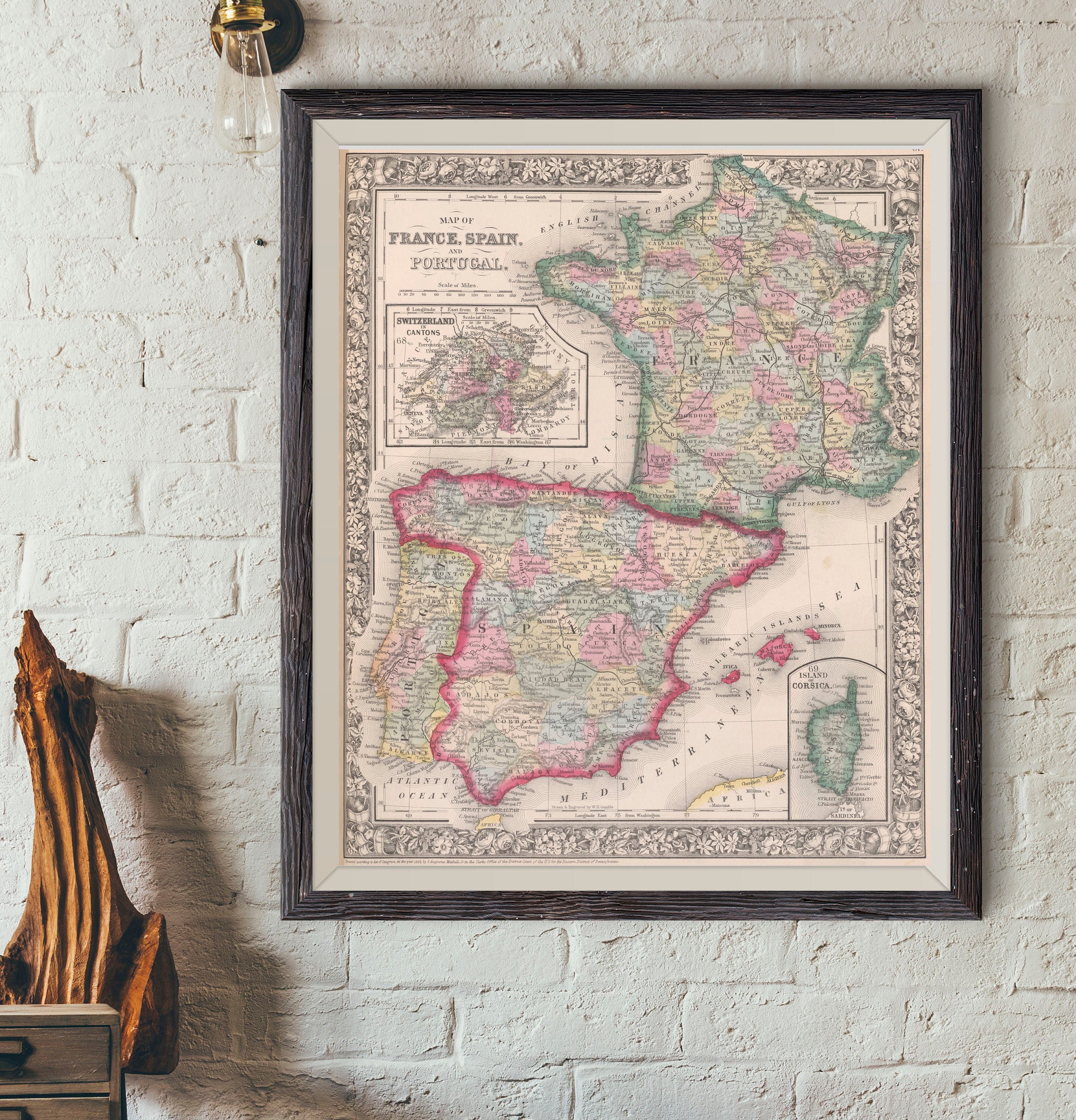 Spain Old Maps Etsy