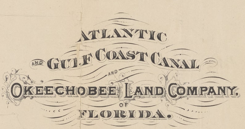 Vintage Map of Florida Digital Download Old Florida Wall Map Circa 1856 ...