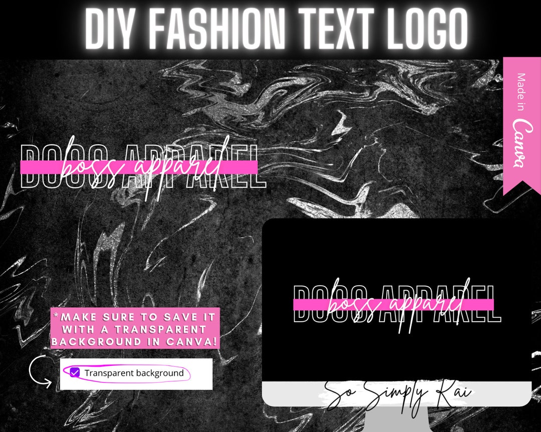 DIY Fashion Text Logo, Apparel, Clothing Business, Business Logo ...