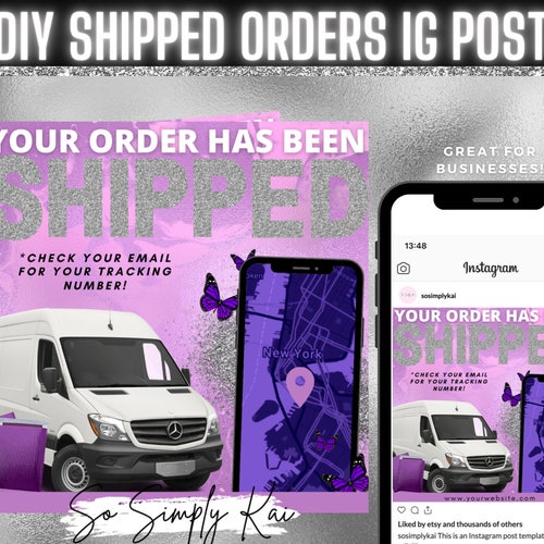 DIY Shipped Orders Instagram Post - Etsy
