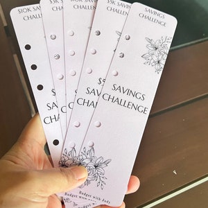 A6 Bookmarks Budget Binder Divider Budget Bookmark Dashboard Page ...